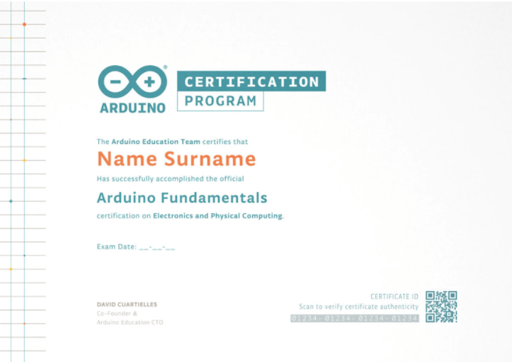 Certification officielle Arduino (English) - Letmeknow